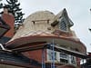 Copper shingles on turret with dormer - Spengler Industries