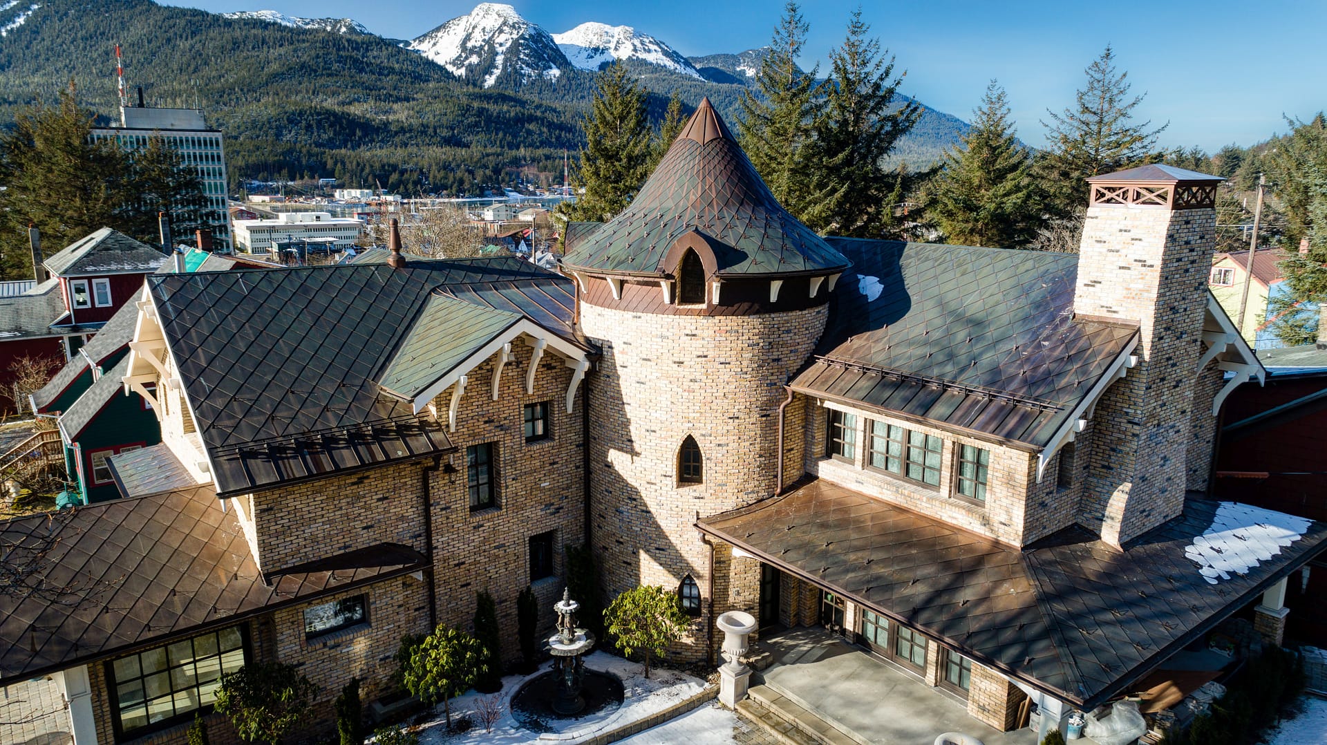 Beautiful copper diamond shingle roof - Spengler Industries
