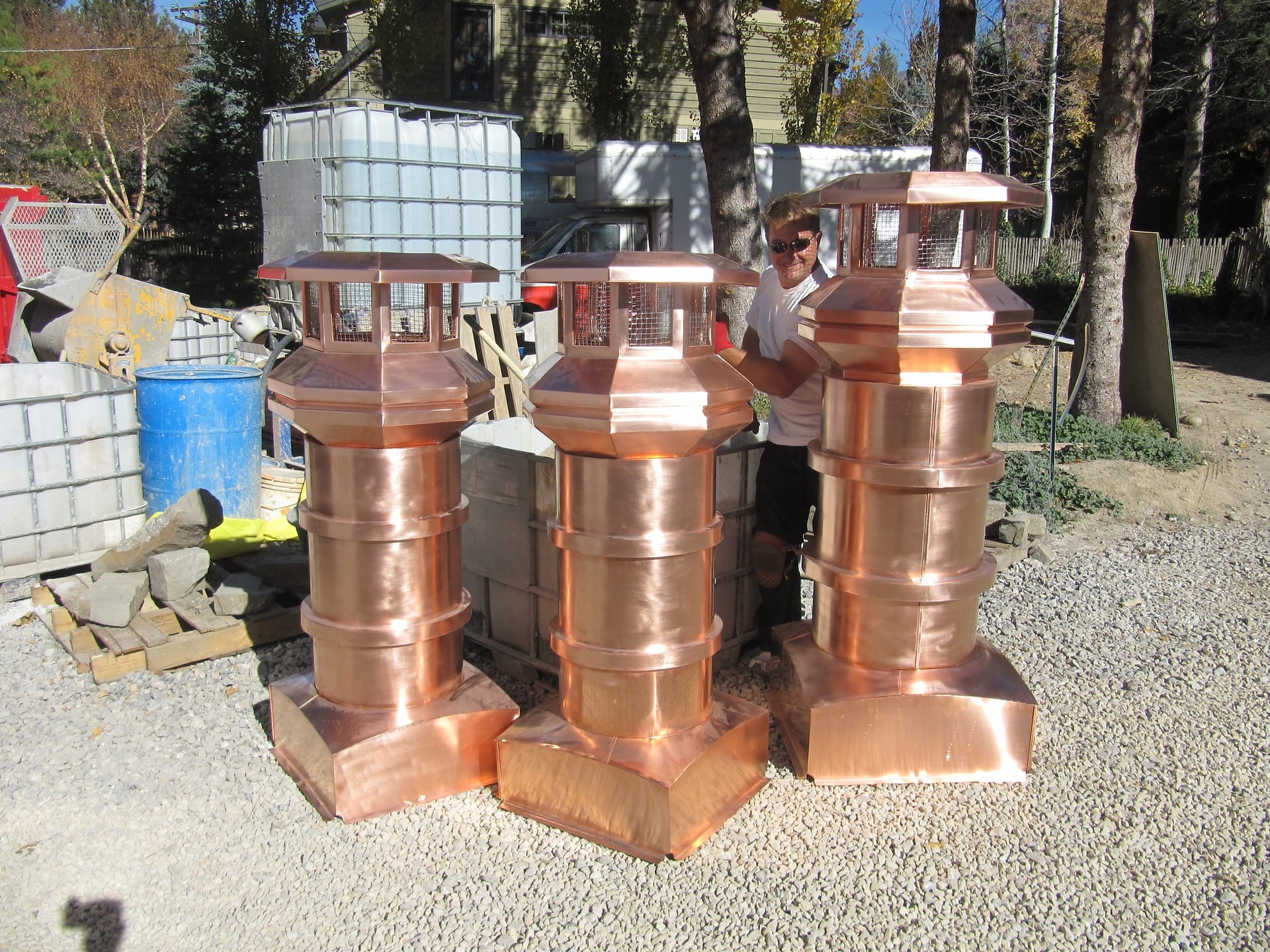 Copper Roof with Copper Moldings and Copper Chimney Pots - Spengler ...